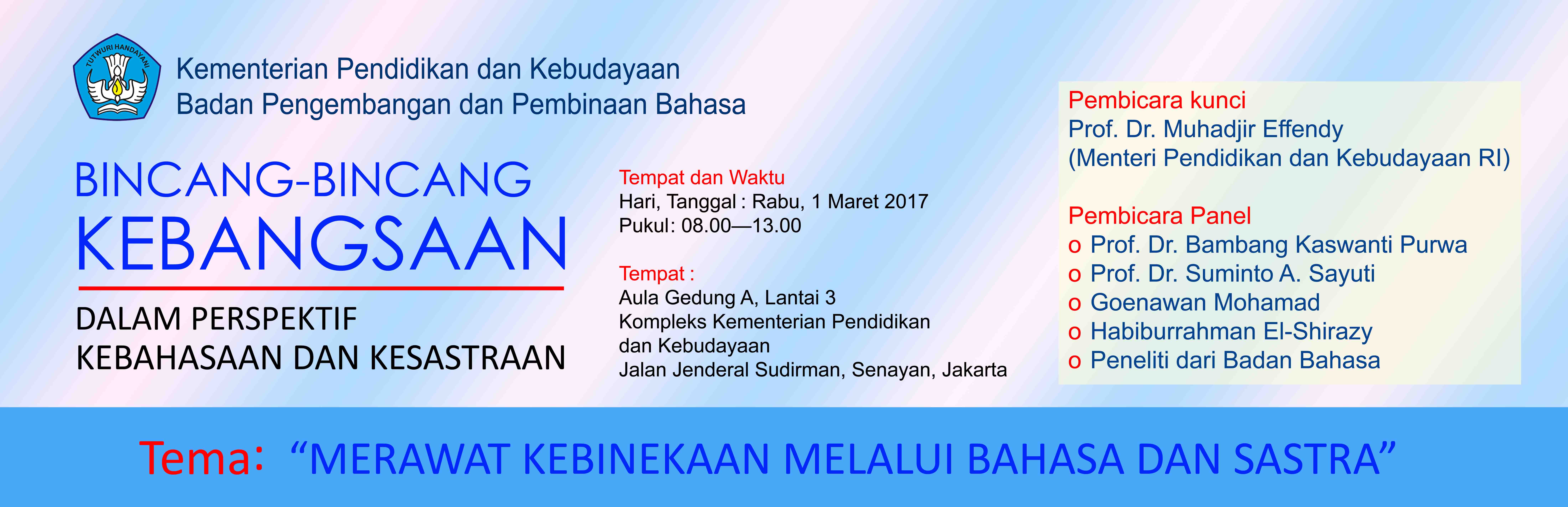 Bincang-Bincang Kebangsaan dalam Perspektif Kebahasaan dan Kesastraan ...