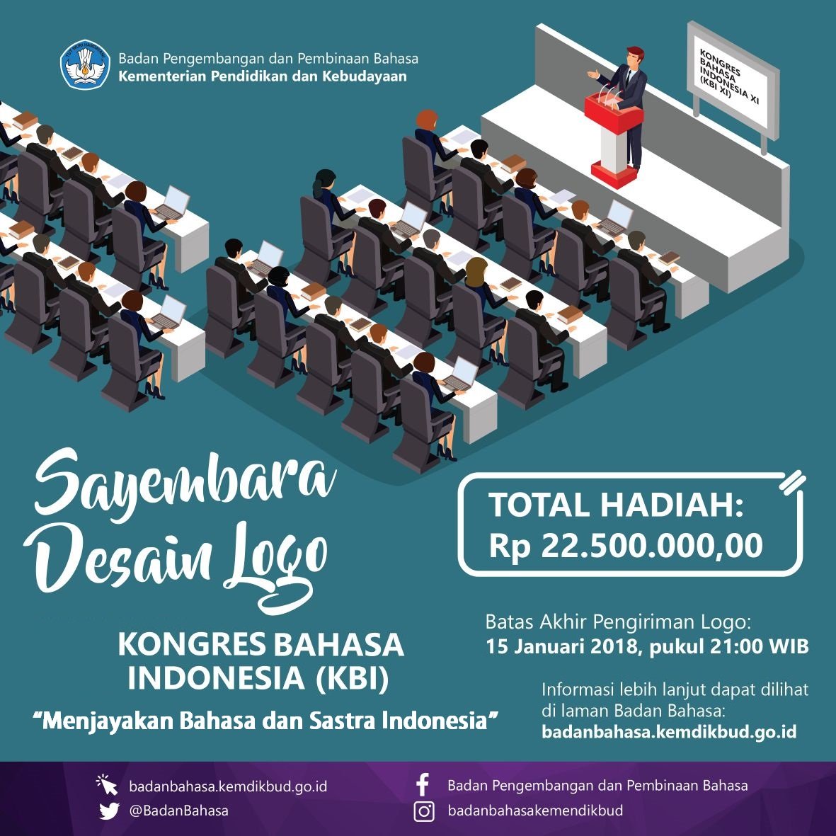 SAYEMBARA DESAIN LOGO KONGRES BAHASA INDONESIA (KBI) | Badan ...